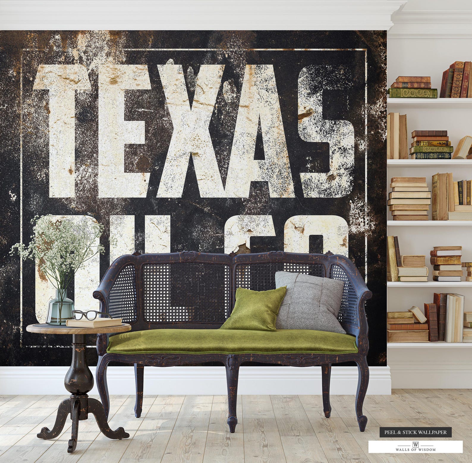 Texas Cowboy Peel and Stick Western Decor, Vintage Wester Large Wall ...