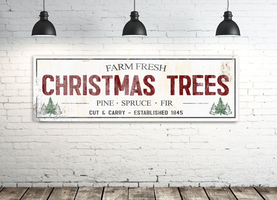 Christmas Tree Farm Sign Christmas Tree Farmhouse Sign Large - Etsy