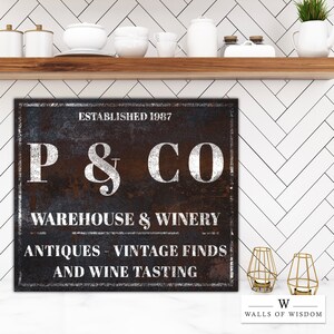 Large Family Name Sign Personalized Family Sign Canvas Wall Art Bar ...