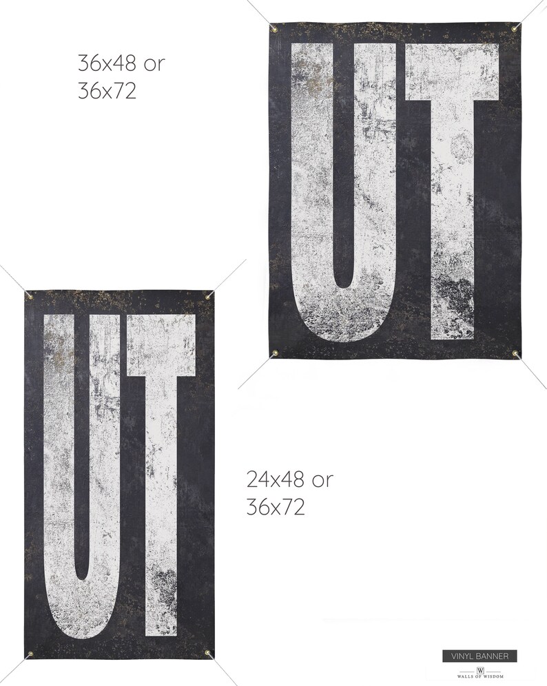 Utah Western Decor Outdoor Sign in Vinyl - Western Print Backyard ...