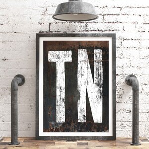 Tennessee Home Sign Poster Print Wall Art; Farmhouse Typography Print ...