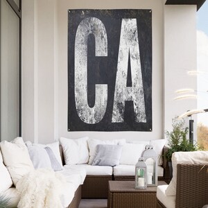 California Western Decor Outdoor Sign Vinyl Banner - Black and White ...