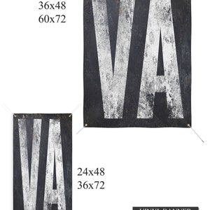 Virginia 'VA' Western Patio Sign in Vinyl: Rustic Boho Farmhouse Charm ...