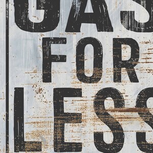 Vintage Inspired Gas Station Bar Sign Poster Print: Retro Wall Art ...