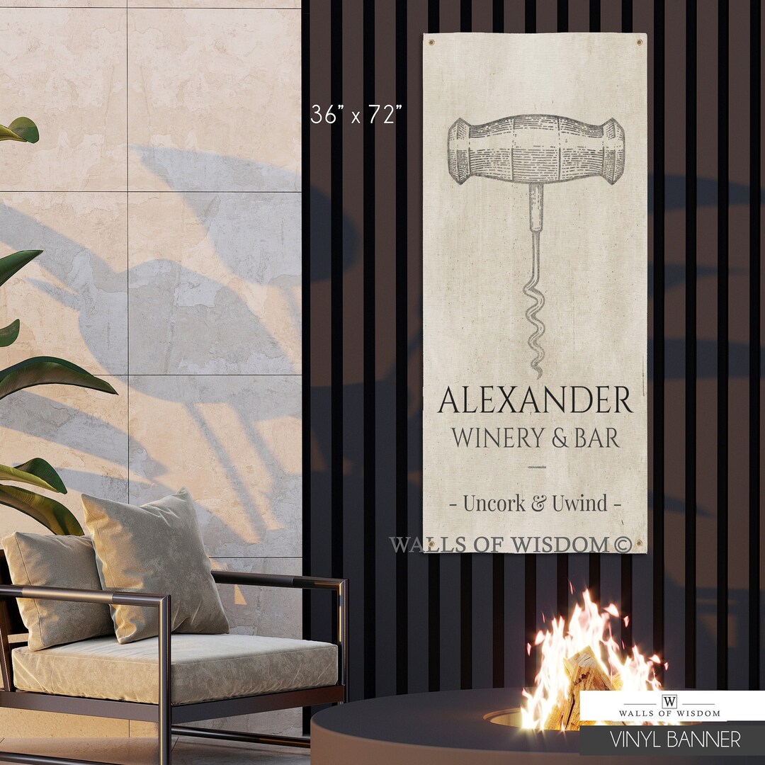 Personalized Vintage Winery Vinyl Banner - Perfect Indoor/outdoor Decor ...