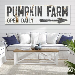 Pumpkin Farm Sign Rustic Fall Decor Farmhouse Fall Autumn Harvest ...