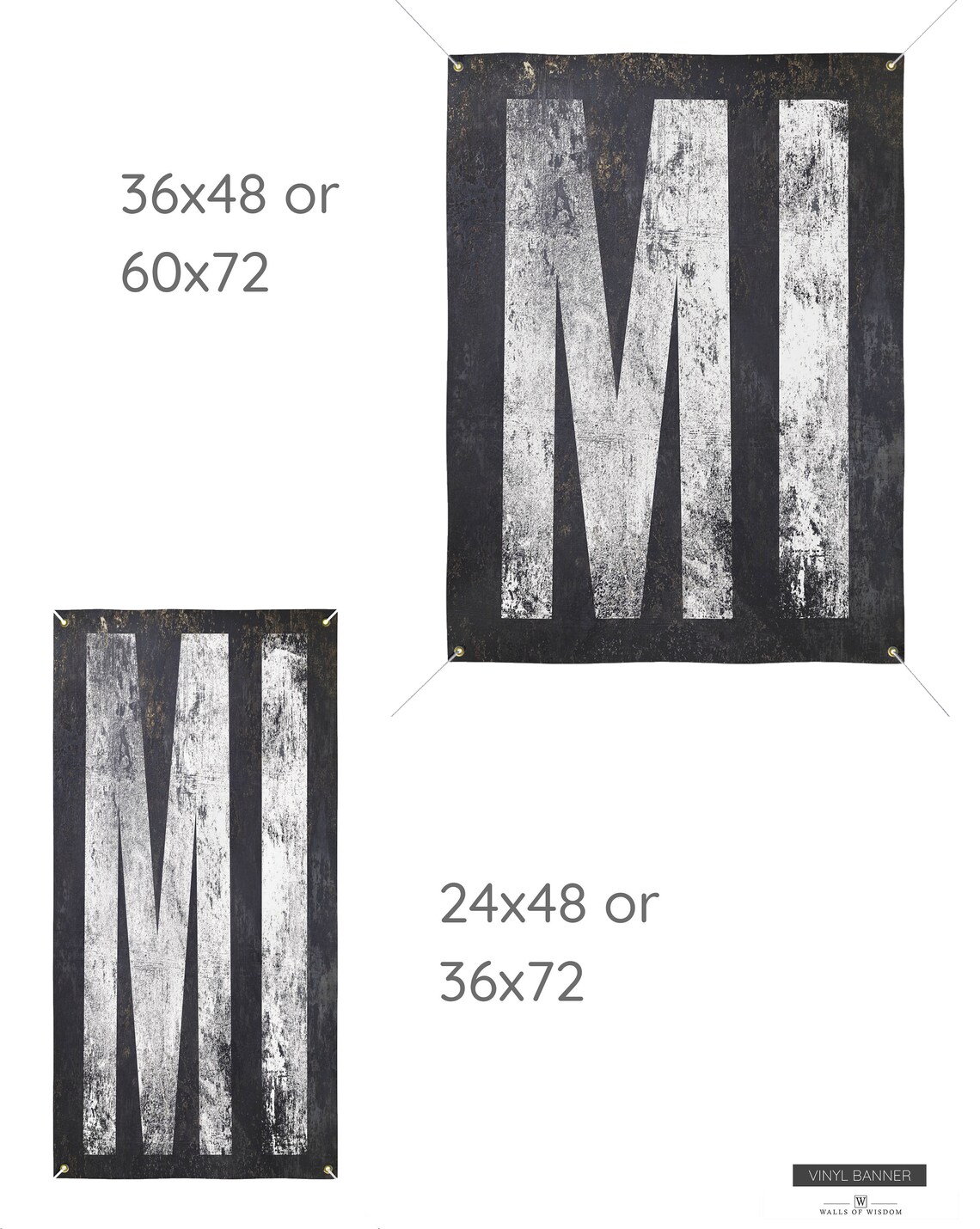 Michigan State Fan Outdoor Patio Sign, Garden Art Backyard Banner in ...