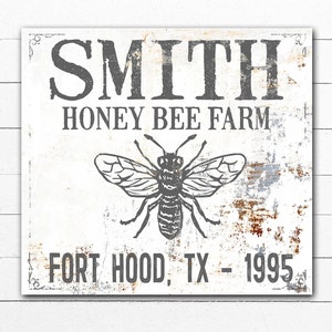 Last Name Est Sign Family Name Sign Gift for Her Rustic Established ...