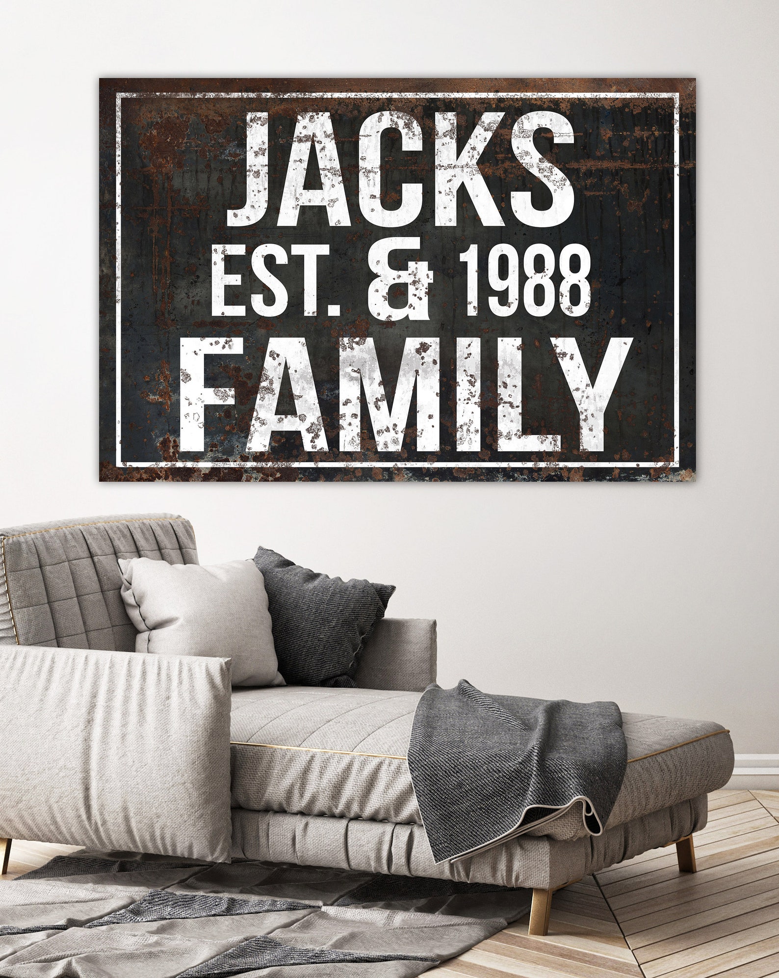 Family Name Sign Gift for Her Rustic Established Signs Last - Etsy