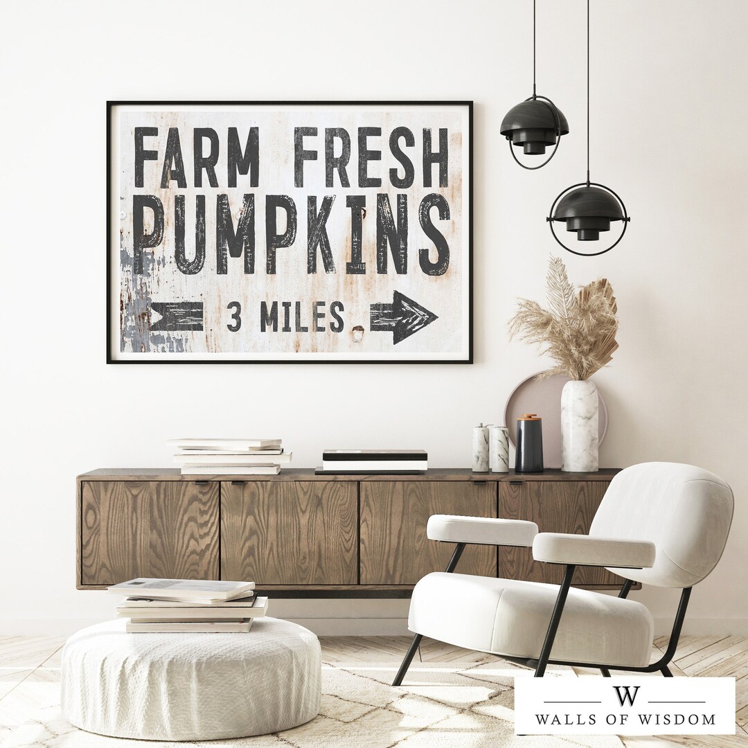 Pumpkin Patch Printable Signs | Farm Fresh Fall Kitchen Decor Poster ...
