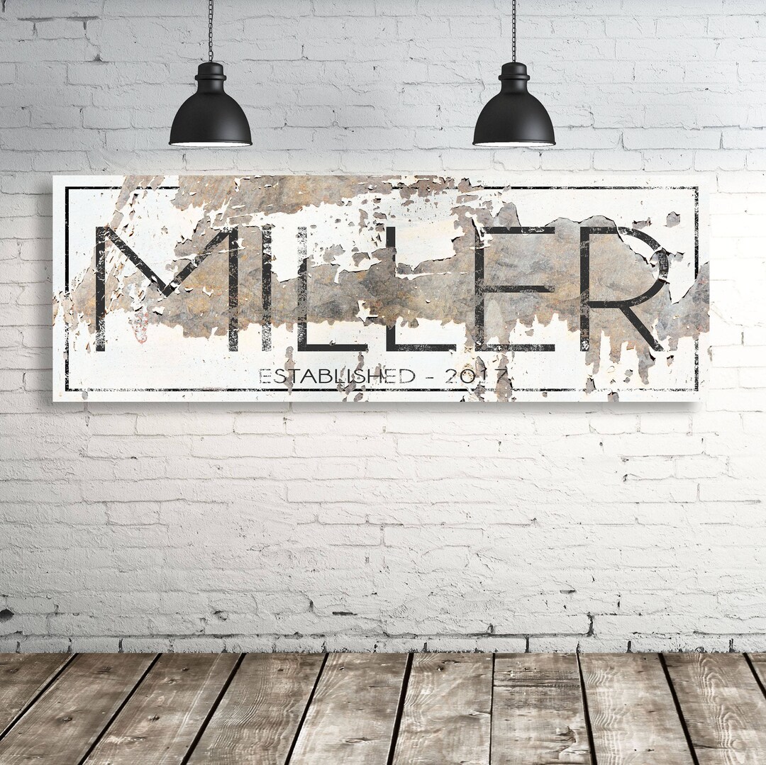 Rustic Established Signs Family Name Gift for Her Modern - Etsy