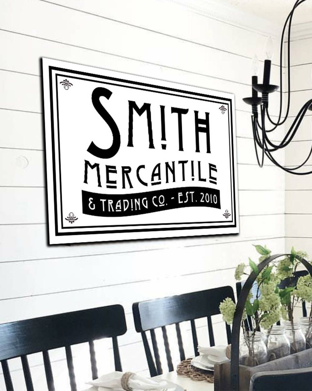 Farmhouse Last Name Sign Last Name Rustic Signs Modern | Etsy