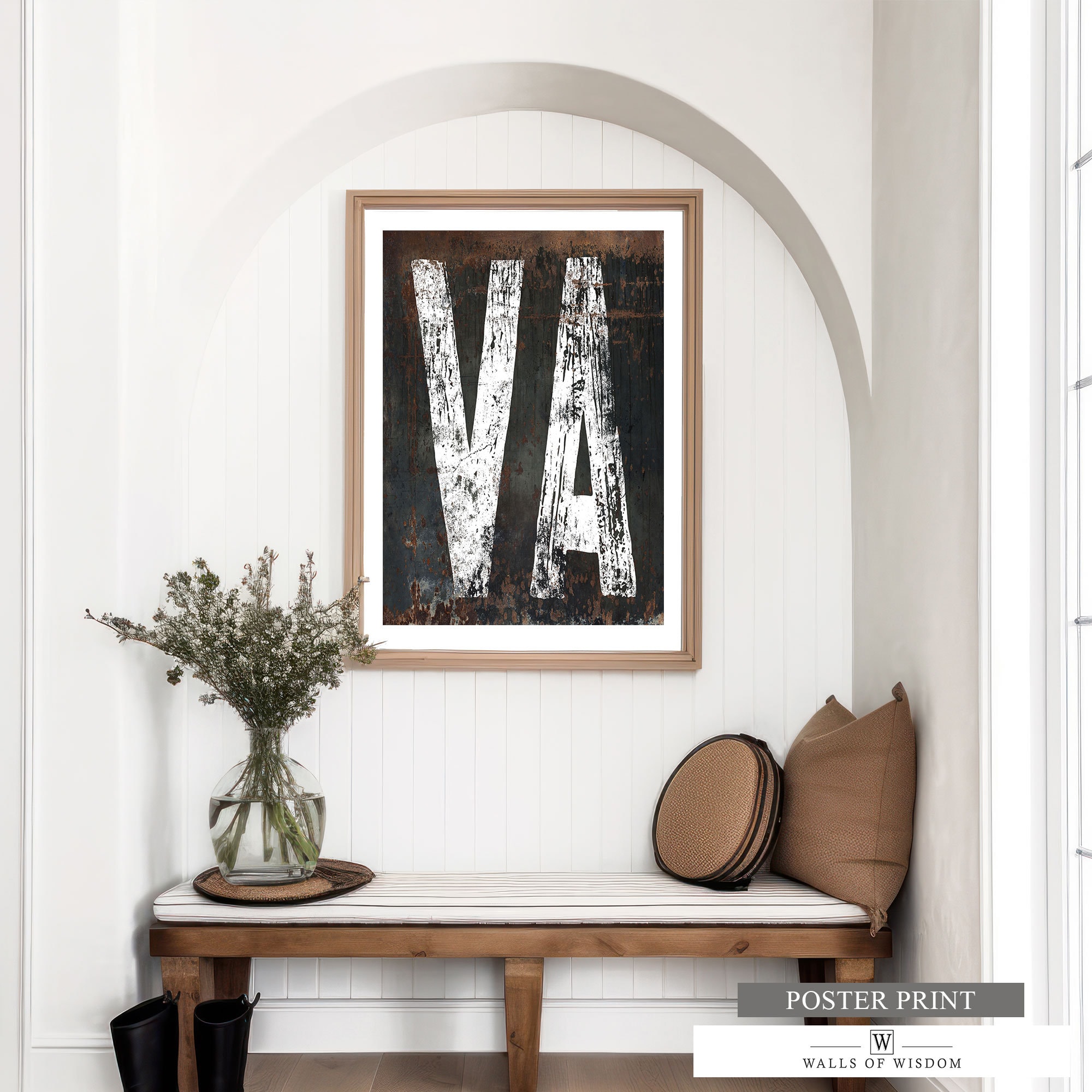 Virginia Typography Poster Print; Home State Letter Art, Word Art Print ...
