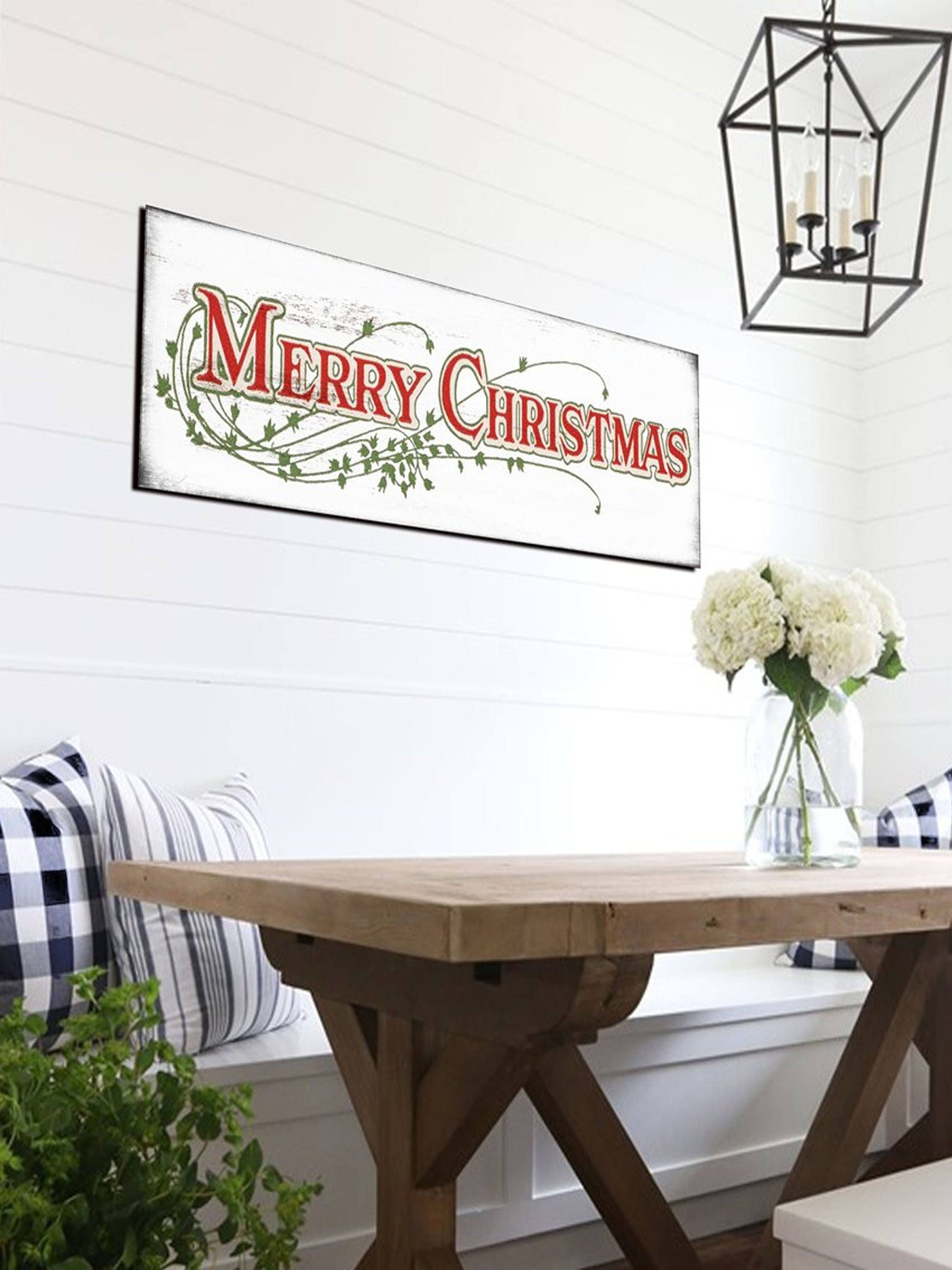 Rustic Merry Christmas Sign Merry Christmas Wall Decor Rustic - Etsy