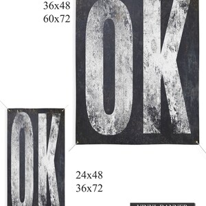 Oklahoma State Print Outdoor Banner in Vinyl, Vintage Western Print ...