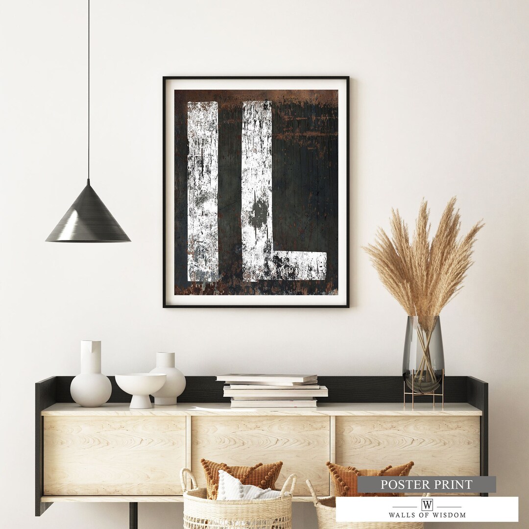 Illinois Typography Art Print; Home State Letter Art Print Decor, Home ...