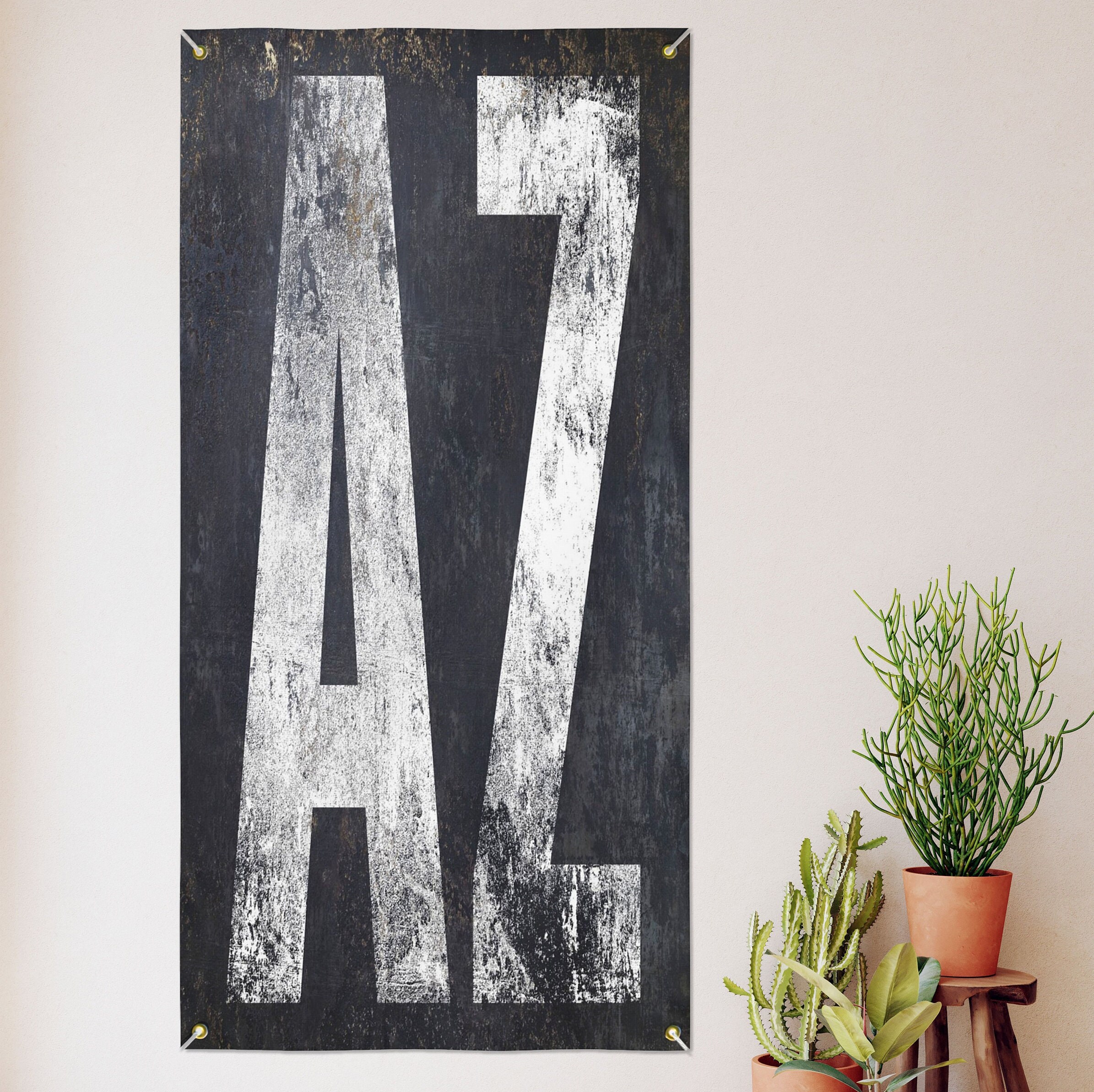 Arizona Western Boho Porch Sign, Outdoor Garden Tapestry Vinyl Sign ...