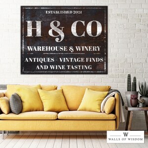 Large Family Name Sign Personalized Family Sign Canvas Wall Art Bar ...