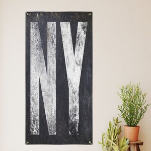 New York Minimalist Outdoor Sign, Western Print for Patio Home Bar ...