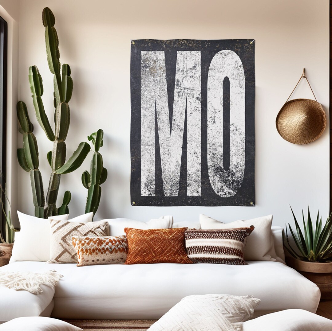 Missouri Outdoor Boho Tapestry in Vinyl: Western Decor Patio Sign ...