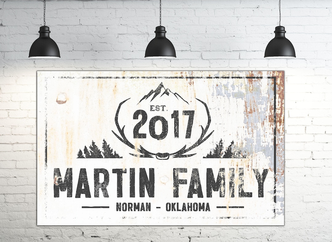 Last Name Sign Gift for Her Family Name Est Sign Farmhouse Family Name ...