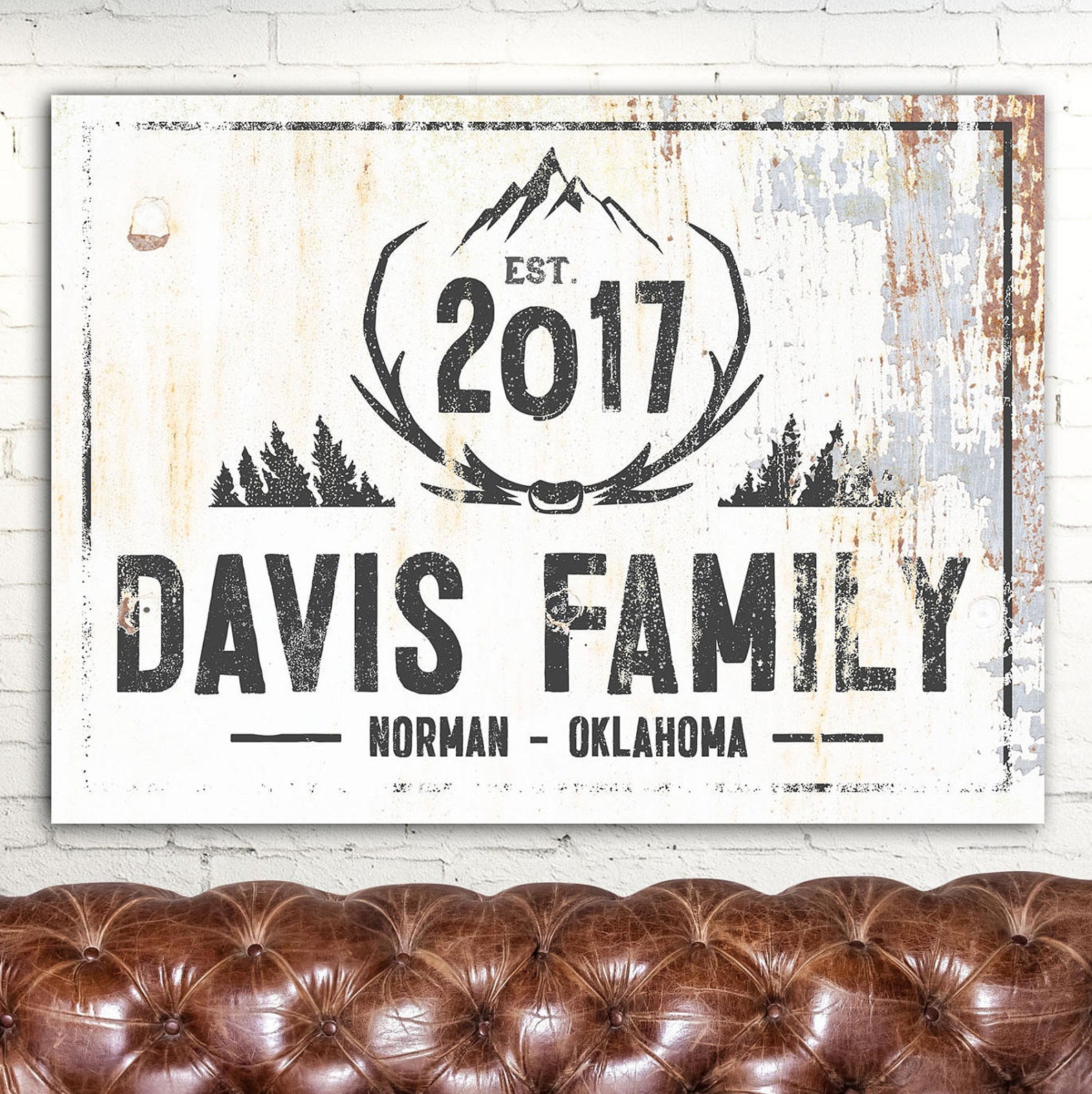 Last Name Sign Gift for Her Family Name Est Sign Farmhouse Family Name ...