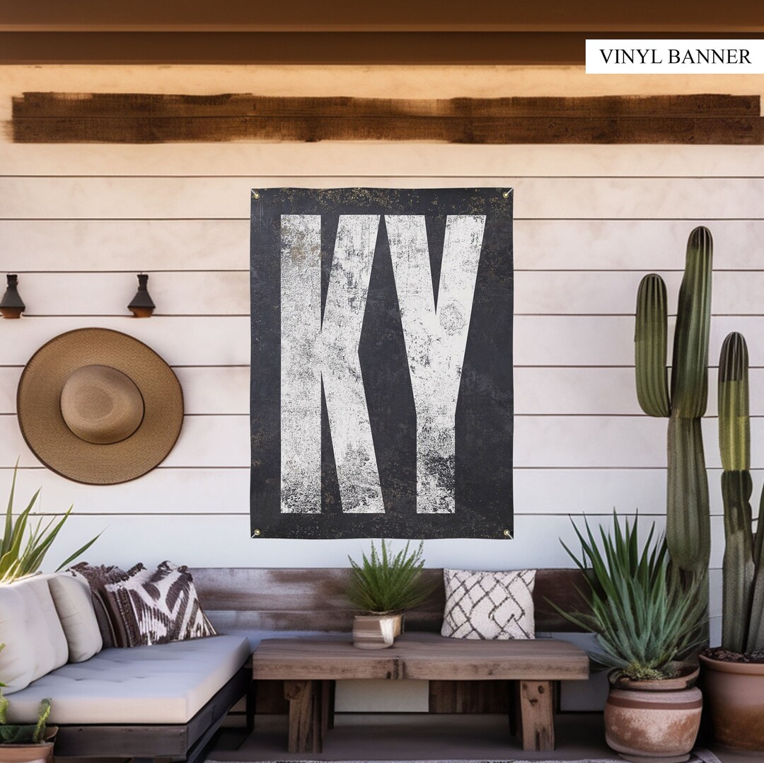 Kentucky Bluegrass Gift Banner in Vinyl; Outdoor Kitchen Decor, Outdoor ...