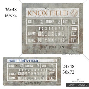 Personalized Distressed Baseball Sign: 1940s Retro Vinyl Banner for ...