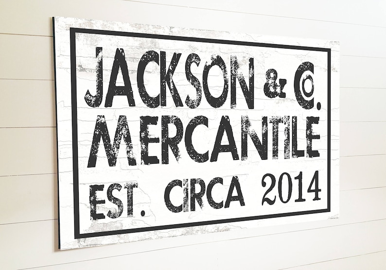 Est Family Name Signs Gift for Her Rustic Farmhouse Name Signs Est Last ...