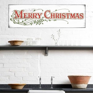 Rustic Merry Christmas Sign Merry Christmas Wall Decor Rustic Farmhouse ...
