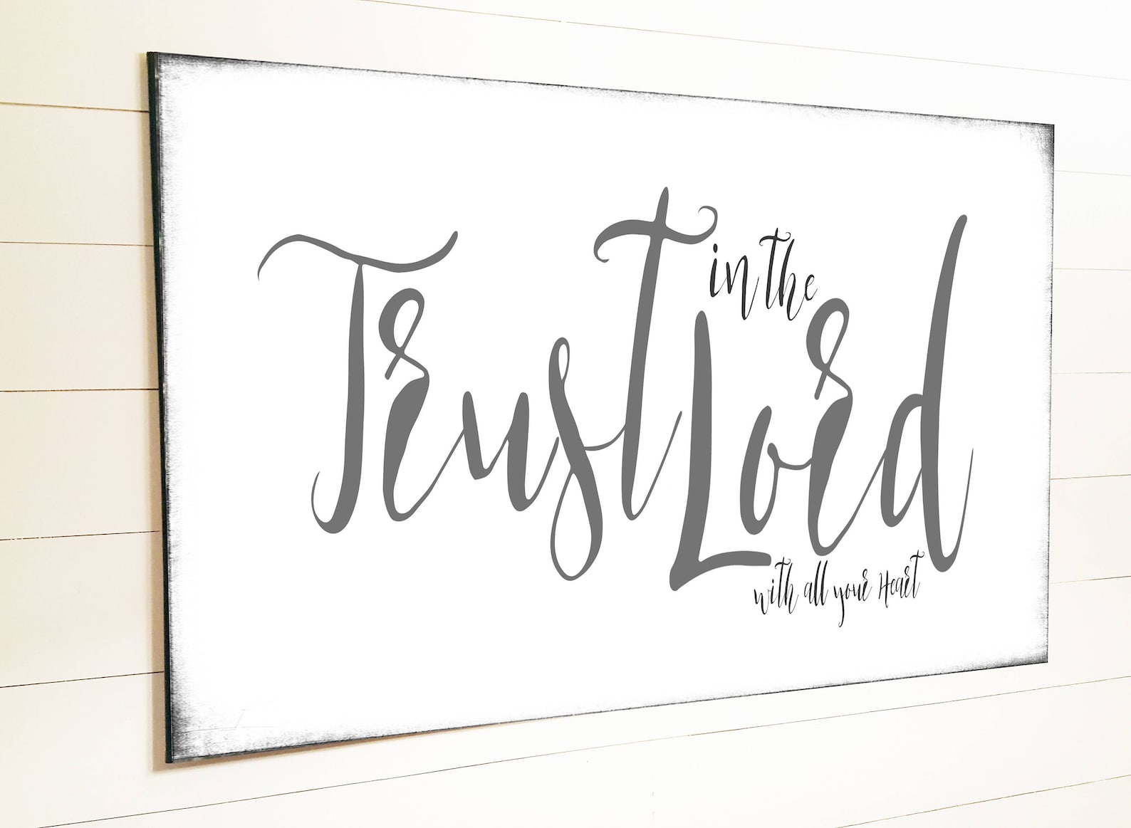 Trust in the Lord Modern Farmhouse Wall Decor Gift for Her Scripture ...