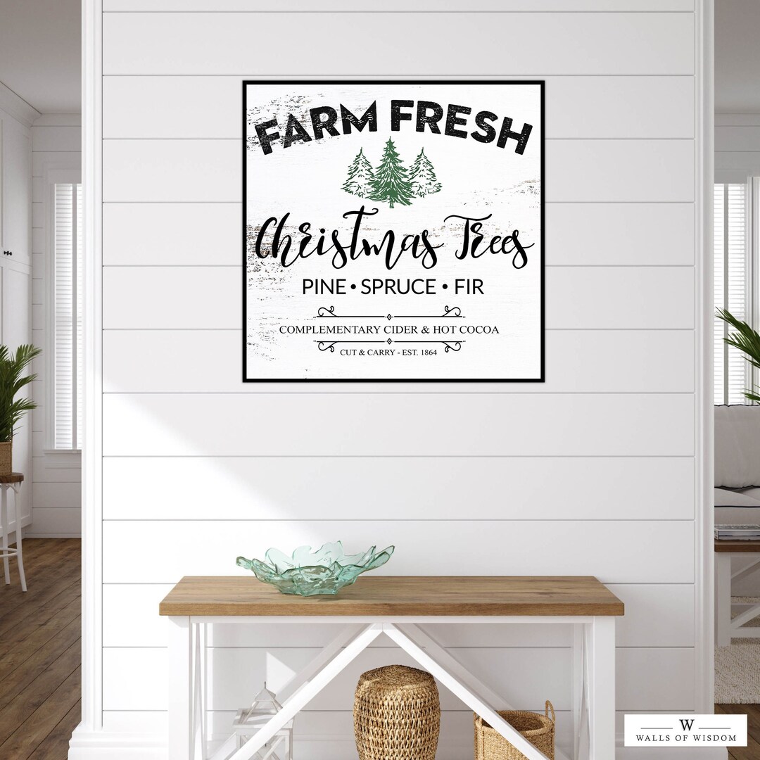 Christmas Sign Farmhouse Decor Gift for Her Farmhouse Christmas Tree ...