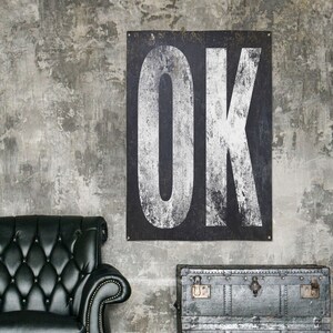 Oklahoma State Print Outdoor Banner in Vinyl, Vintage Western Print ...