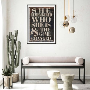 She Remembered Who She Was Print Art, Self Love Gallery Wall Poster ...