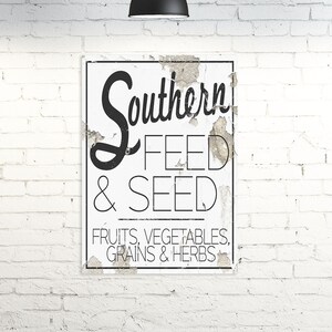 FARMHOUSE Sign Feed and Seed Large Farmhouse Kitchen Signs - Etsy