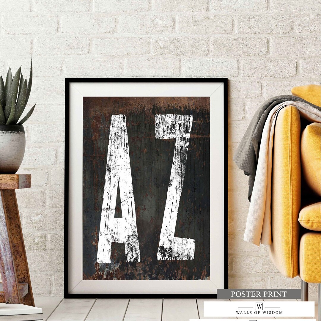 Arizona Typography Art Print; Home State Gift Western Decor, Modern ...