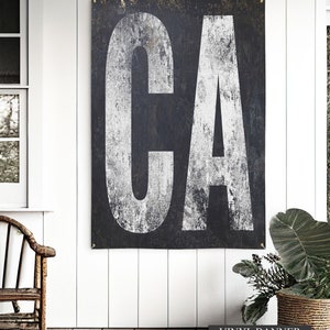California Western Decor Outdoor Sign Vinyl Banner - Black and White ...