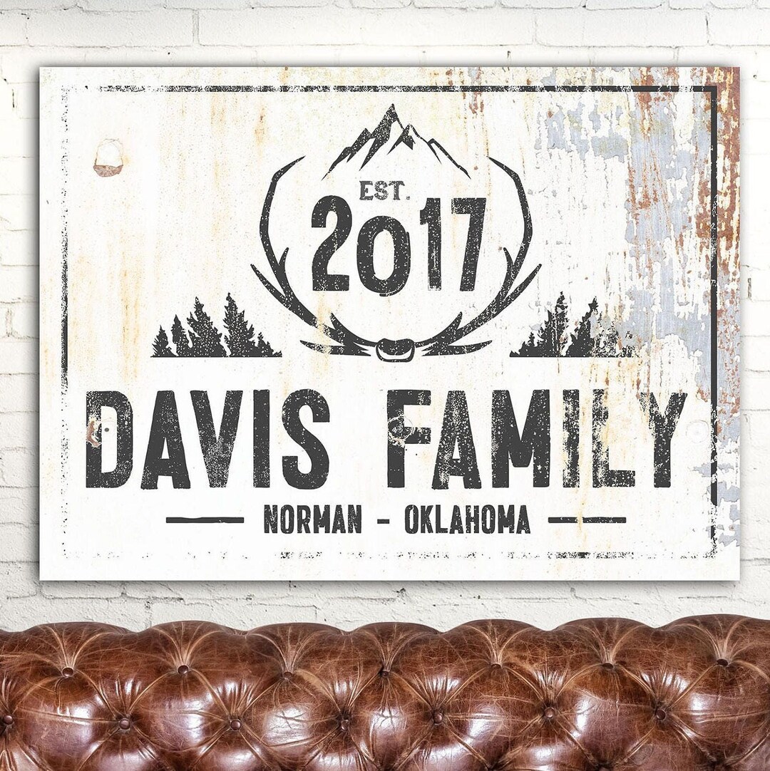 Farmhouse Name Sign Gift for Her Family Name Sign Last Name Est Sign ...