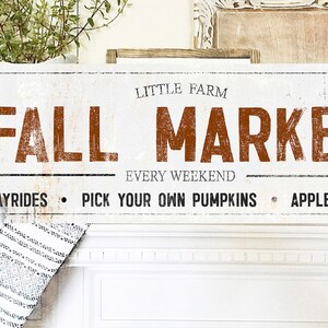 Fall Market Sign Farmhouse Fall Signs Large Farmhouse Kitchen | Etsy