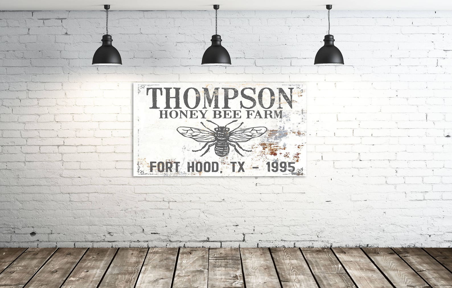 Last Name Est Sign Family Name Sign Gift for Her Rustic - Etsy