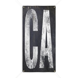 California Western Decor Outdoor Sign Vinyl Banner - Black and White ...