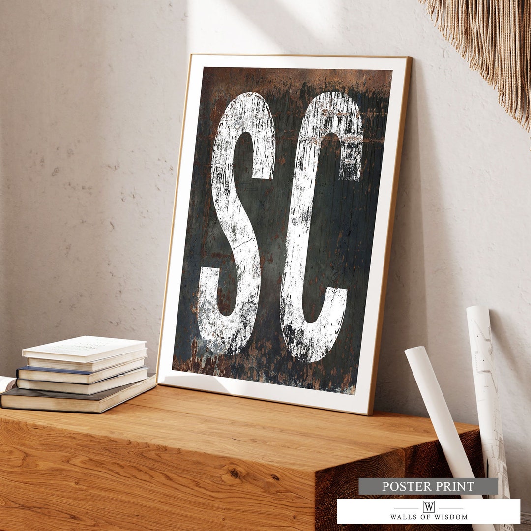 South Carolina Typography Poster Prints; Word Art Home State Print ...