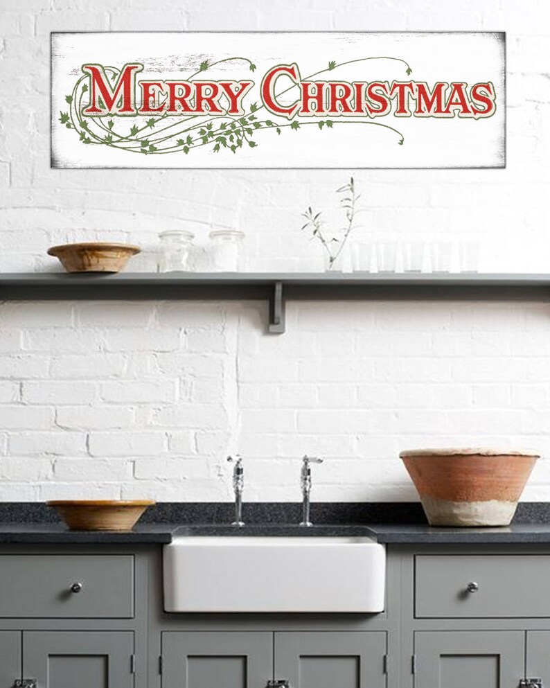 Rustic Merry Christmas Sign Merry Christmas Wall Decor Rustic - Etsy