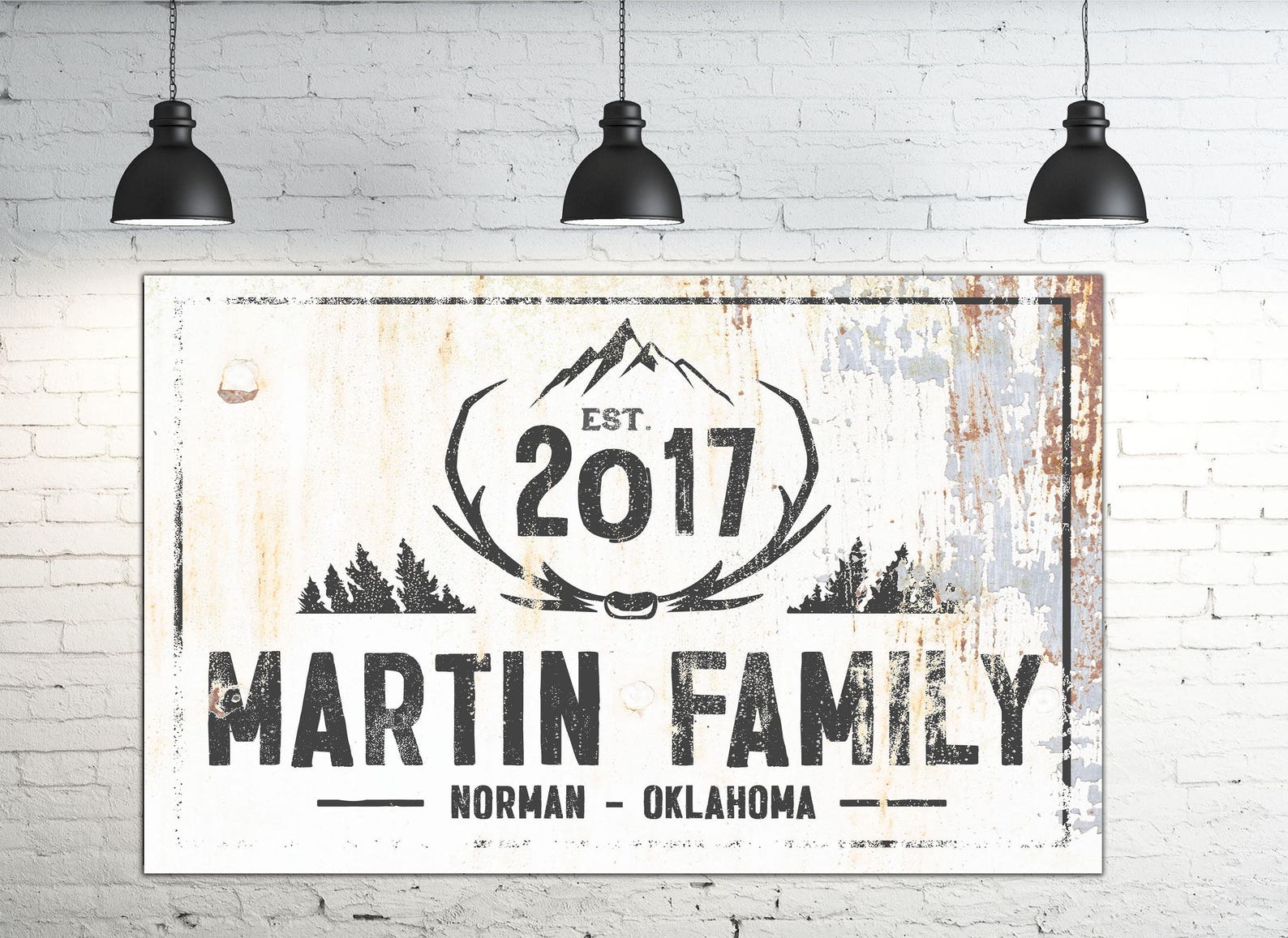 Farmhouse Name Sign Gift for Her Family Name Sign Last Name Est Sign ...