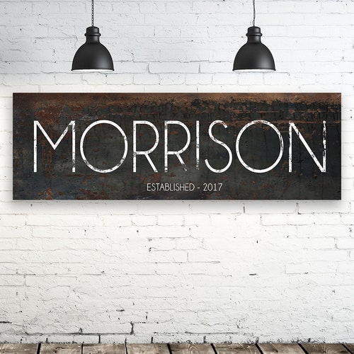 Last Name Sign Gift for Her Family Name Sign Last Name Est - Etsy