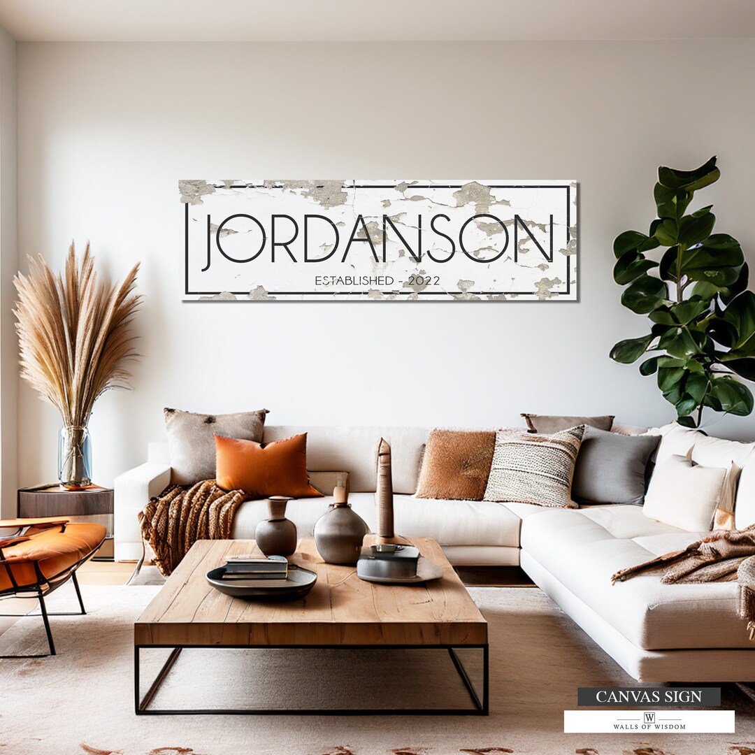 Family Established Signs Rustic Gift for Her Rustic Last Name Sign ...