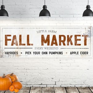 Fall Market Sign Farmhouse Fall Signs Large Farmhouse Kitchen | Etsy