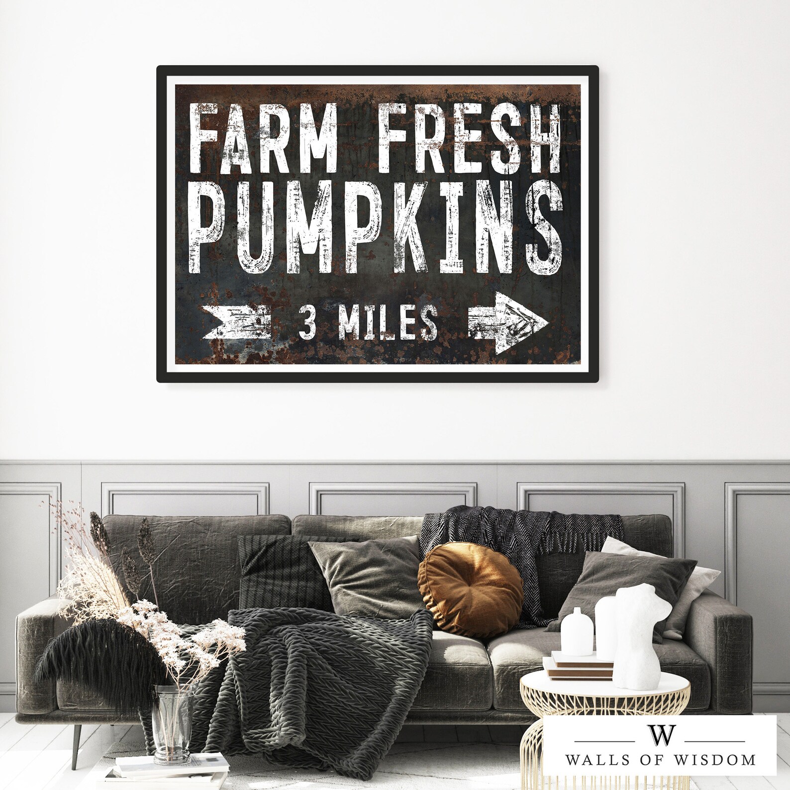 Fall Pumpkins Sign Printable Vintage Fall Wall Art Fall - Etsy