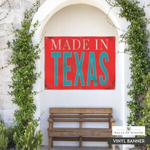 Made in Texas Backyard Vinyl Name Patio Decor, Outdoor Decor TX Yard ...