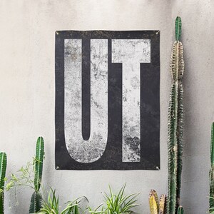 Utah Western Decor Outdoor Sign in Vinyl - Western Print Backyard ...
